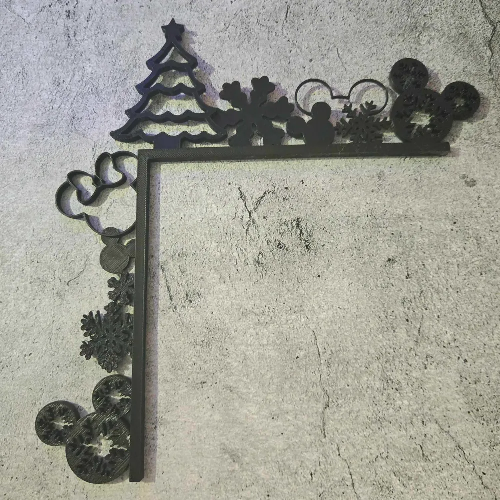 Disney Christmas Door Corner Decoration - Free 3D Print Model - MakerWorld