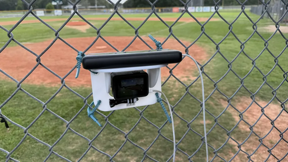 GoPro Fence Mount with Shade Shelf - Free 3D Print Model - MakerWorld