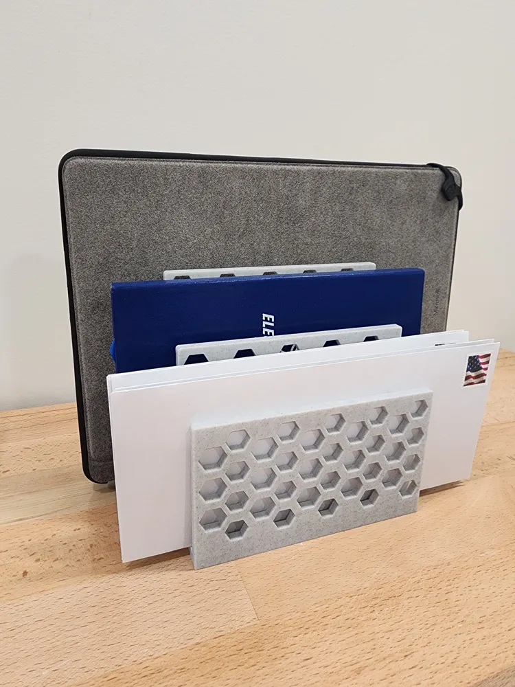 Desktop Paper Organizer 3 Divider - Free 3D Print Model - MakerWorld