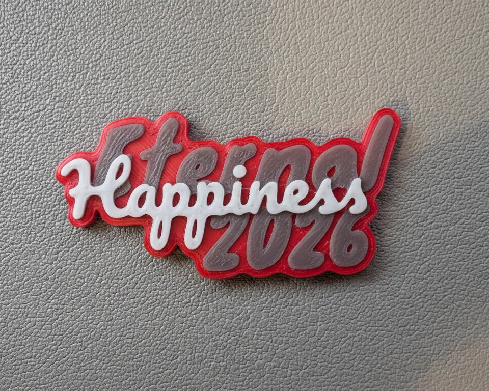2026 Convention Pin: Eternal Happiness! - Free 3D Print Model - MakerWorld