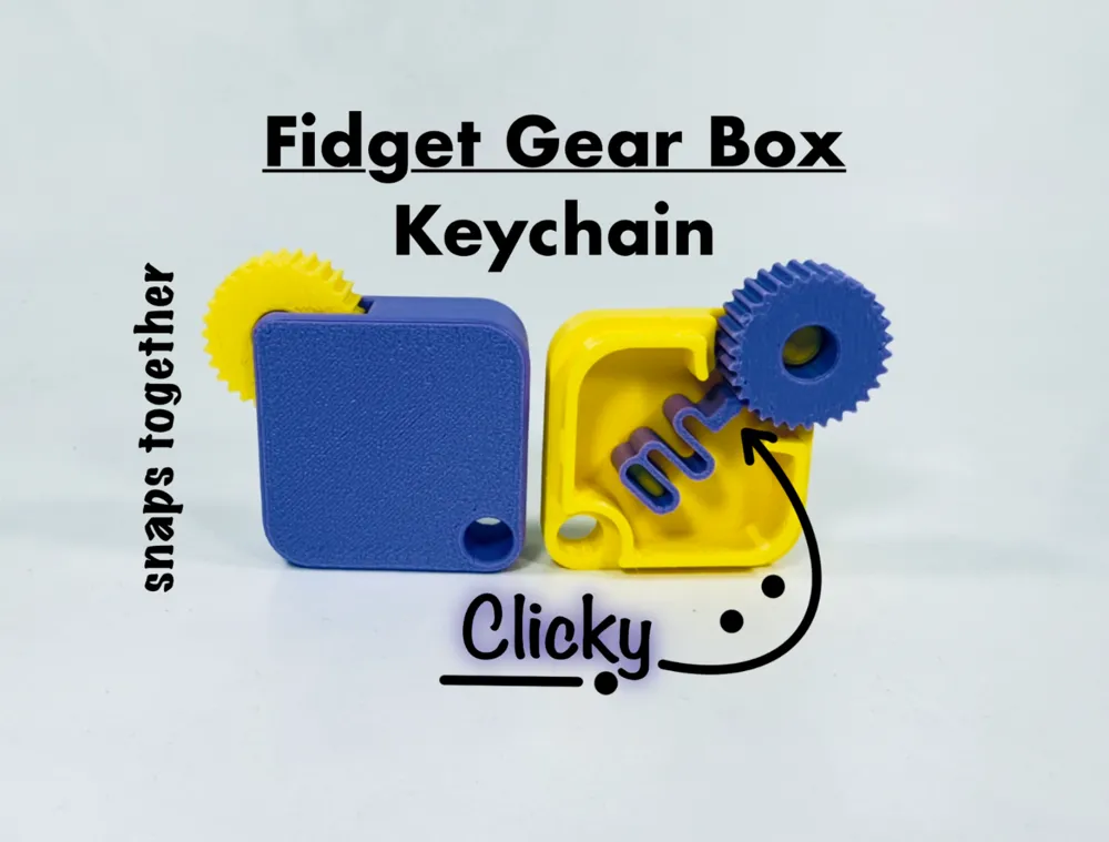 Fidget Gear Box Keychain by Anefecious - MakerWorld