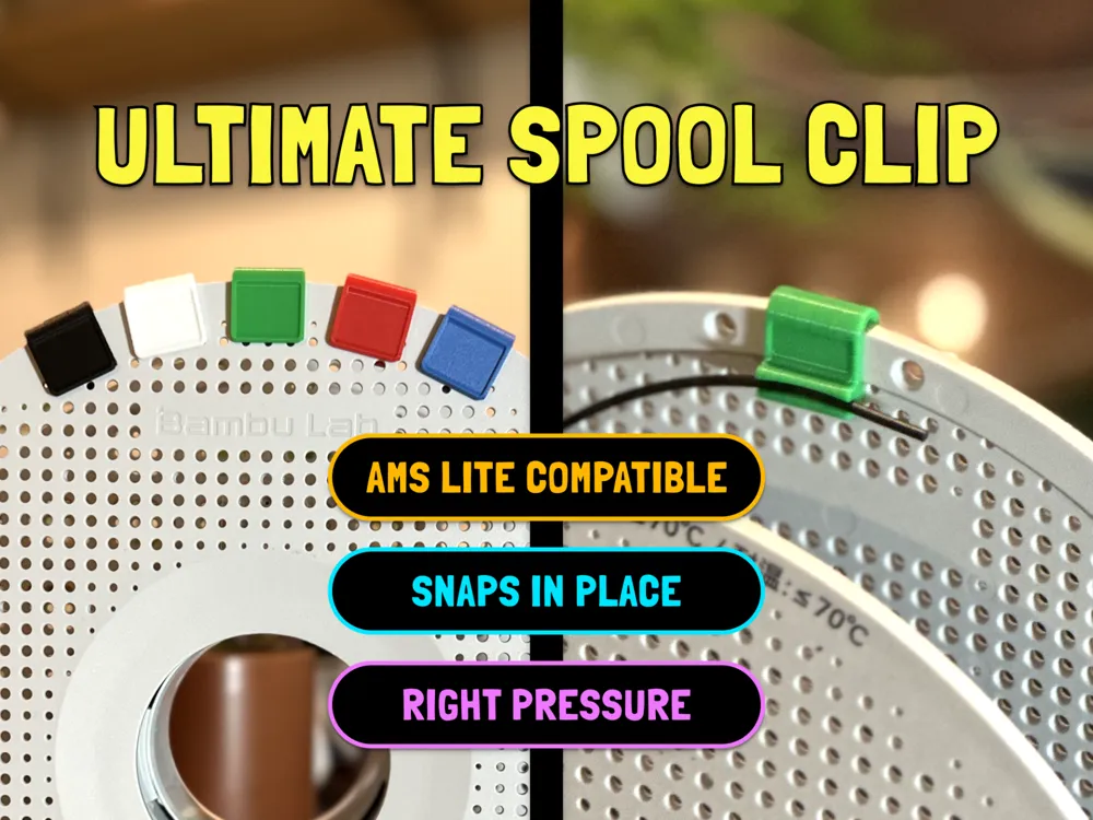 Ultimate Spool Clip | Filament Clip by PrintelangeloMakerWorld ...