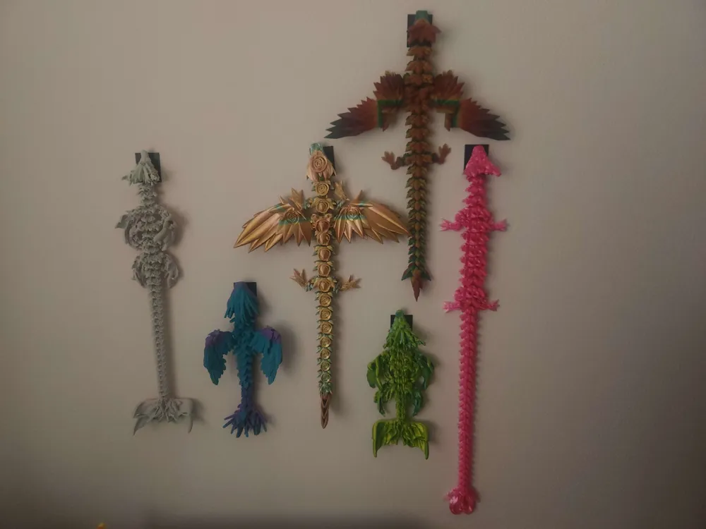 Articulated Dragon wall holder by That One Guy - MakerWorld