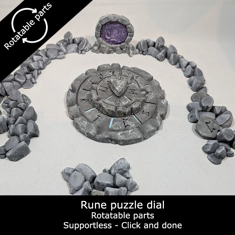 Rune Puzzle dial - DND terrain (supportless) by Together 3D MakerWorld ...