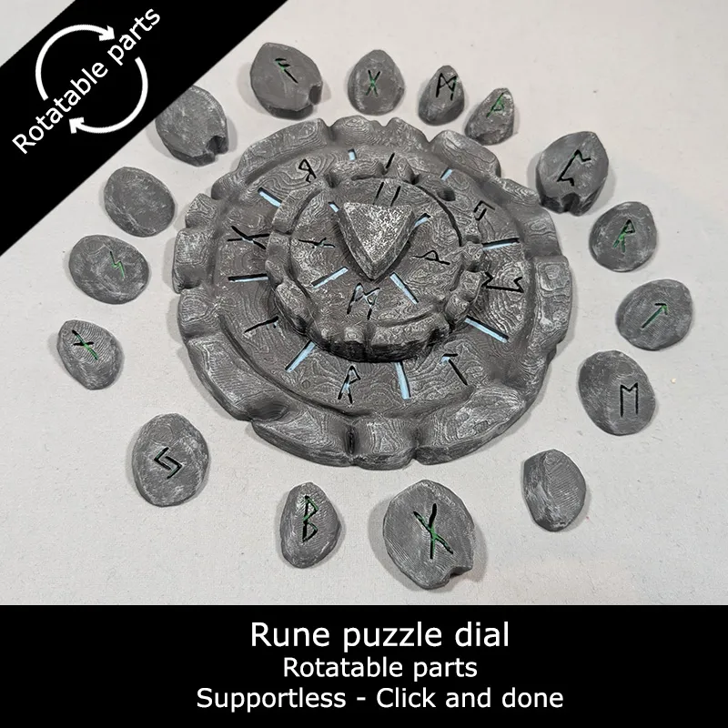 Rune Puzzle dial - DND terrain (supportless) by Together 3D MakerWorld ...