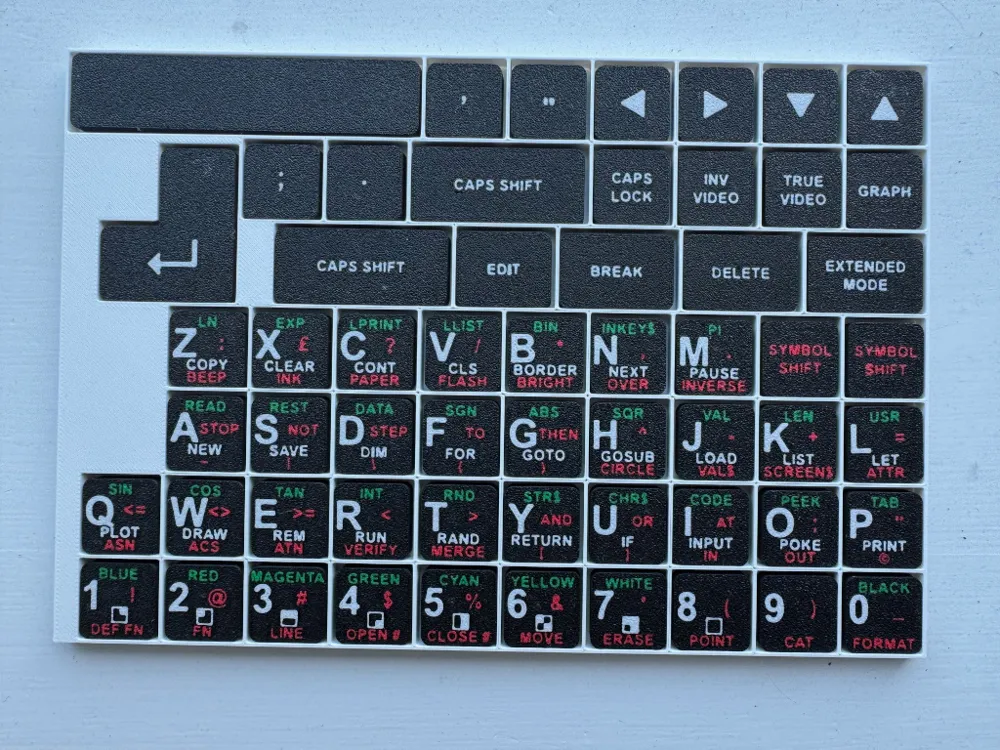 Sinclair ZX Spectrum+ 48k & 128k Toastrack-Tastenkappen von tom.dalby ...