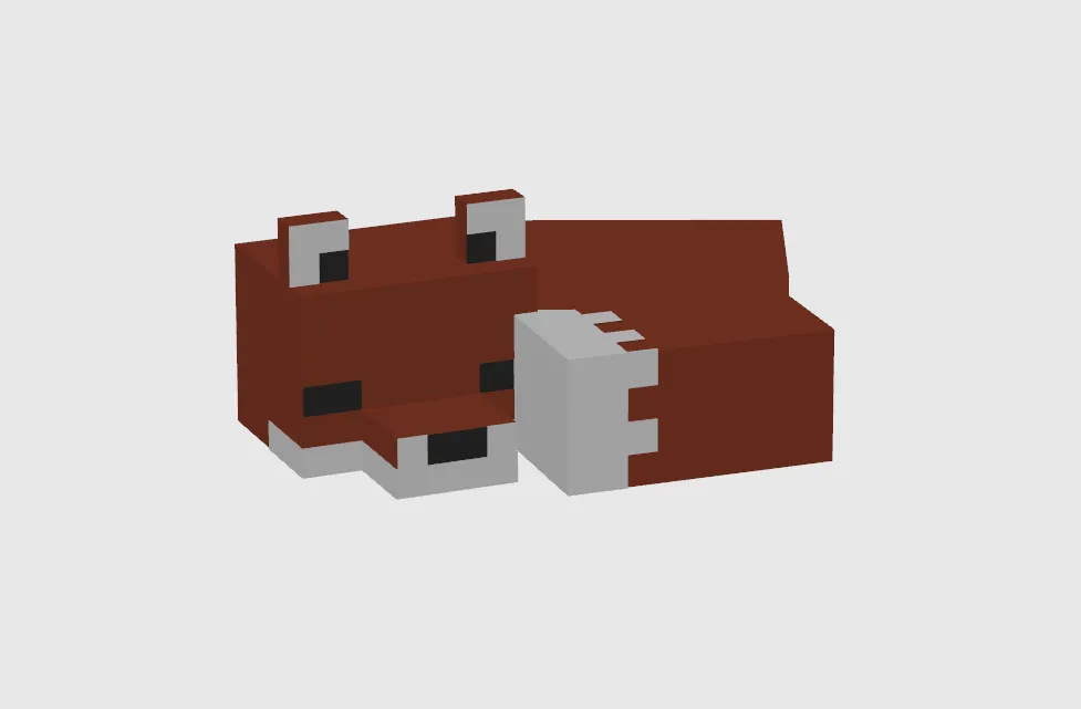 Minecraft Sleeping Fox Remixed by 3DMN - MakerWorld