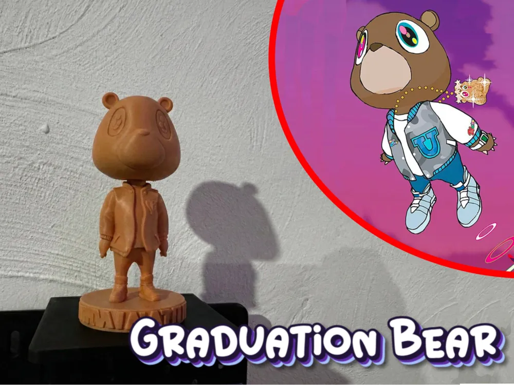The Dropout Bear Figure | KanYe West / Ye - Free 3D Print Model ...
