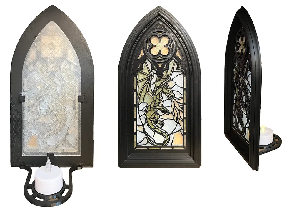 Gothic Book Nook: Fire Breathing Dragon - Free 3D Print Model - MakerWorld