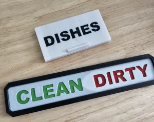 Clean Dirty Dishwasher sign Shared by tooling_lee - MakerWorld