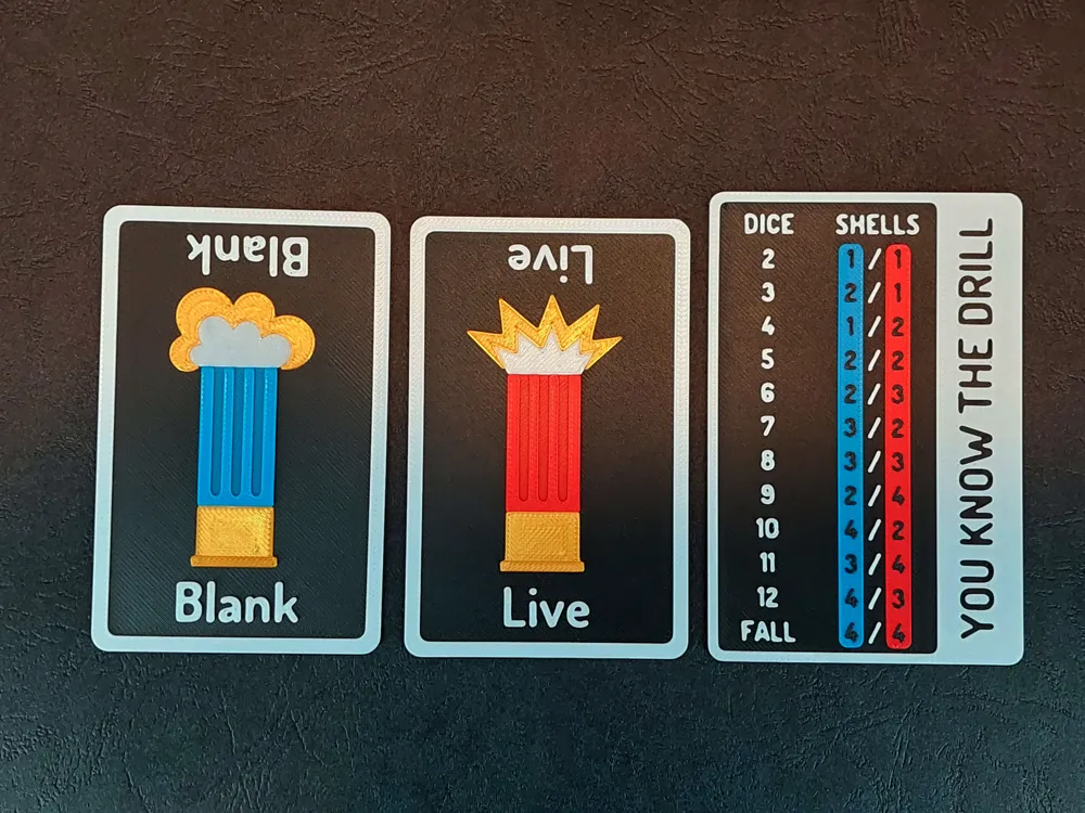 Buckshot Roulette Card Game by Golub17 MakerWorld: Download Free 3D Models