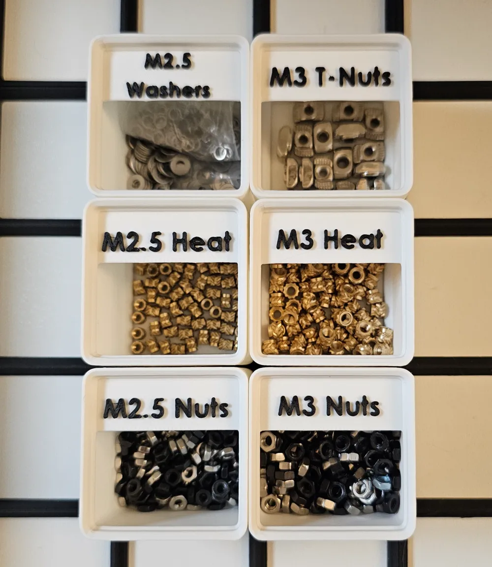 Gridfinity Ultra Light Metric Screw Bins Remixed by Luke MakerWorld ...