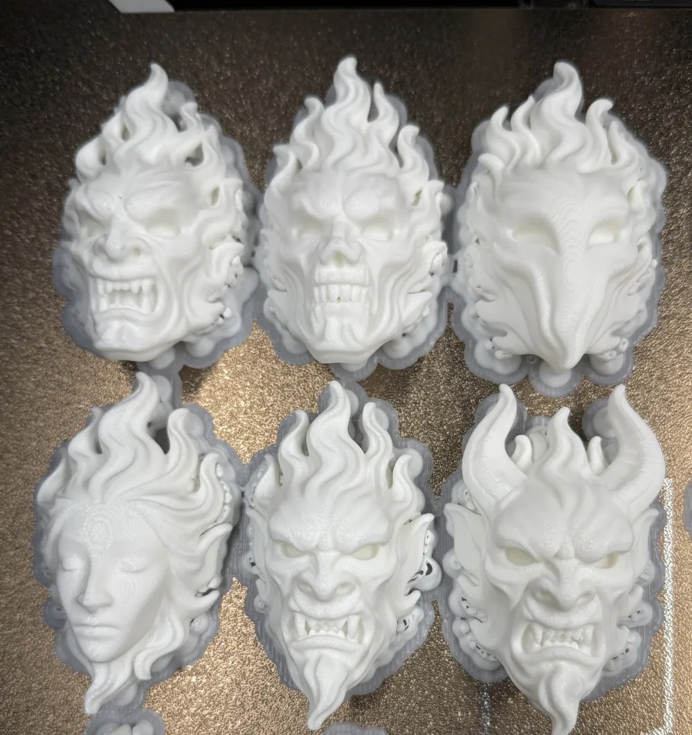 Infernal Flame Spirits Wall Relief Fantasy Art - Free 3D Print Model ...