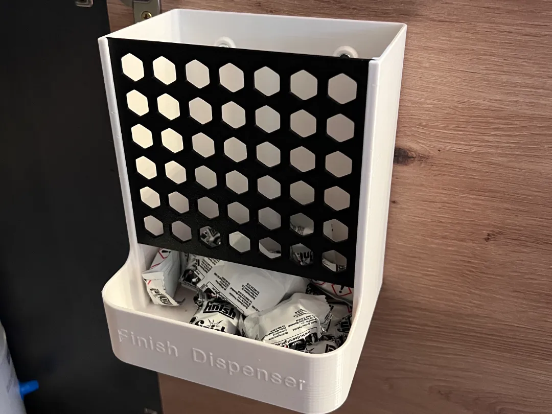 Geschirrspültabletten-Spender – an der Schranktür montiert ...