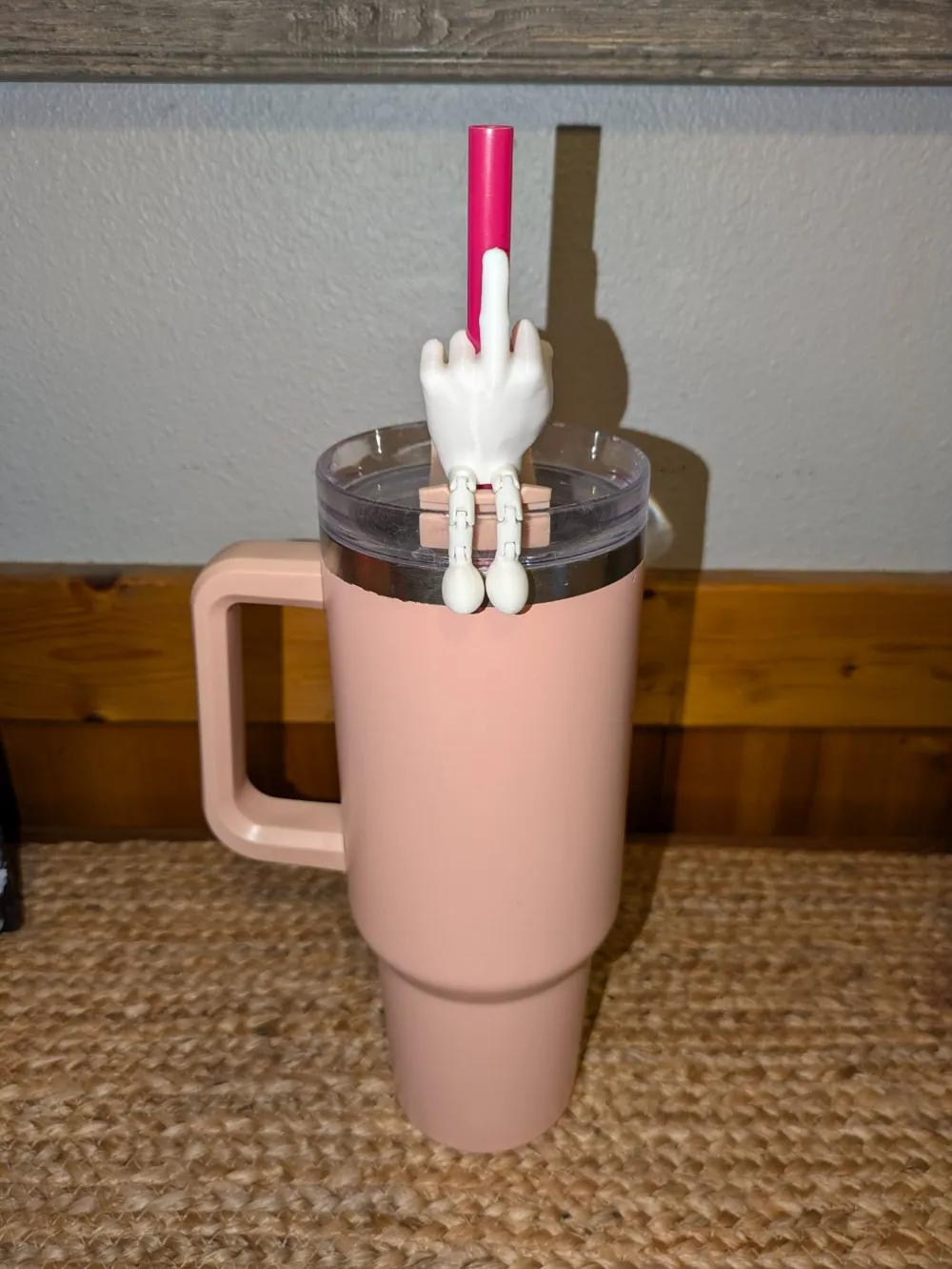 Middle finger with Articulated legs Straw Topper Remixed by majic723 ...