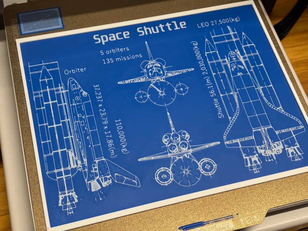 Space Shuttle - Blueprint - Technical Drawing Remixed by PaperPlaneLab ...