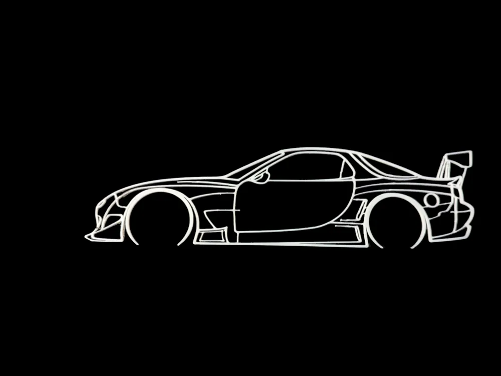 mazda rx7 silhouette wall art by cruse2382 - MakerWorld