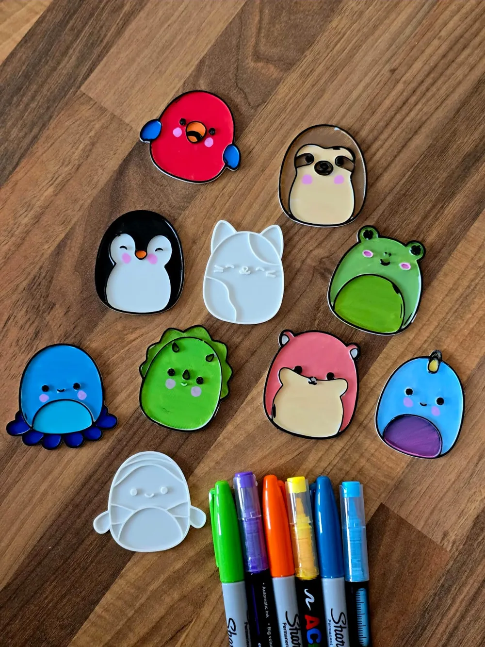 Squishmallows Pack 1 Cute Animals DIY Coloring - Free 3D Print Model ...