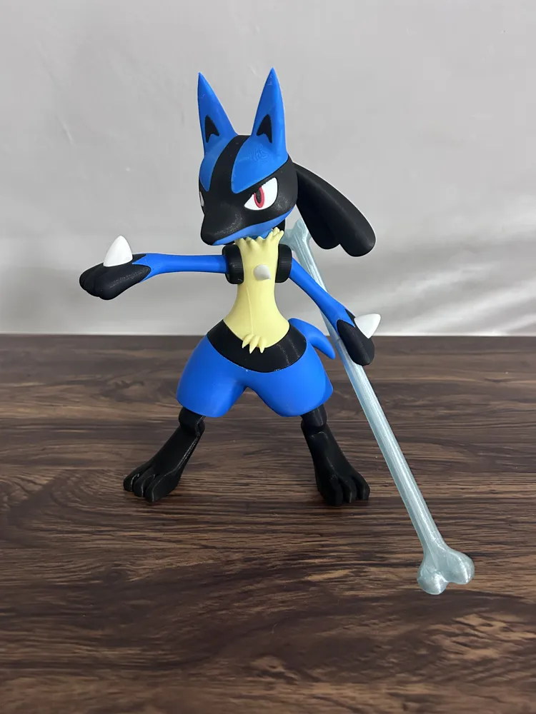 448-Lucario-Pokemon-montagem de peças - Modelo gratuito para impressão ...