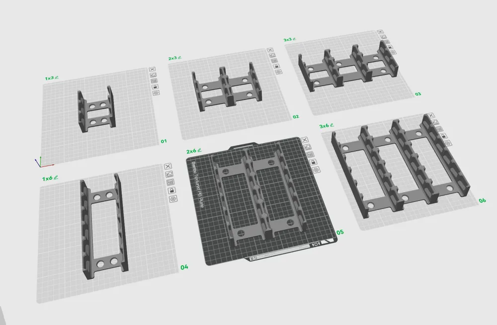 Parametric Multiboard Clamshell Parts Box Rack Remixed by lune ...