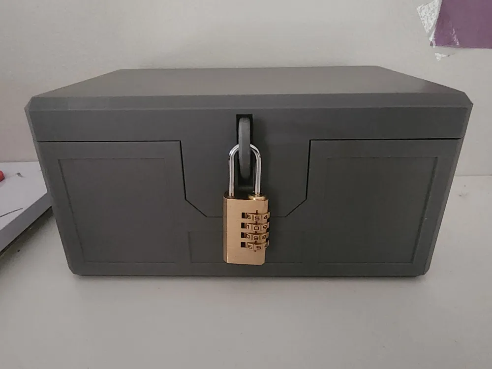 Padlock Box - Sliding Lid - 200mm x 115mm x 95mm - Free 3D Print Model ...