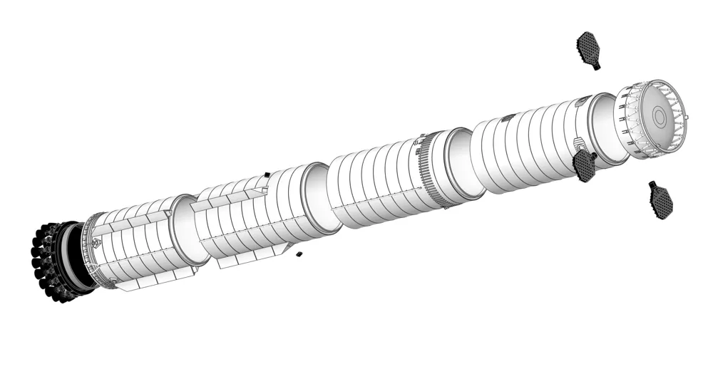 Booster V3 / 1:100 SpaceX - Free 3D Print Model - MakerWorld