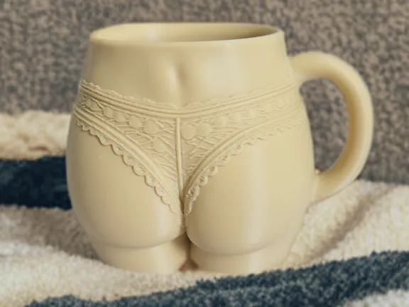 Cheeky Butt Mug Funny Pot Pen Holder Torso Cup by SpicyLayers MakerWorld: Download Free 3D Models