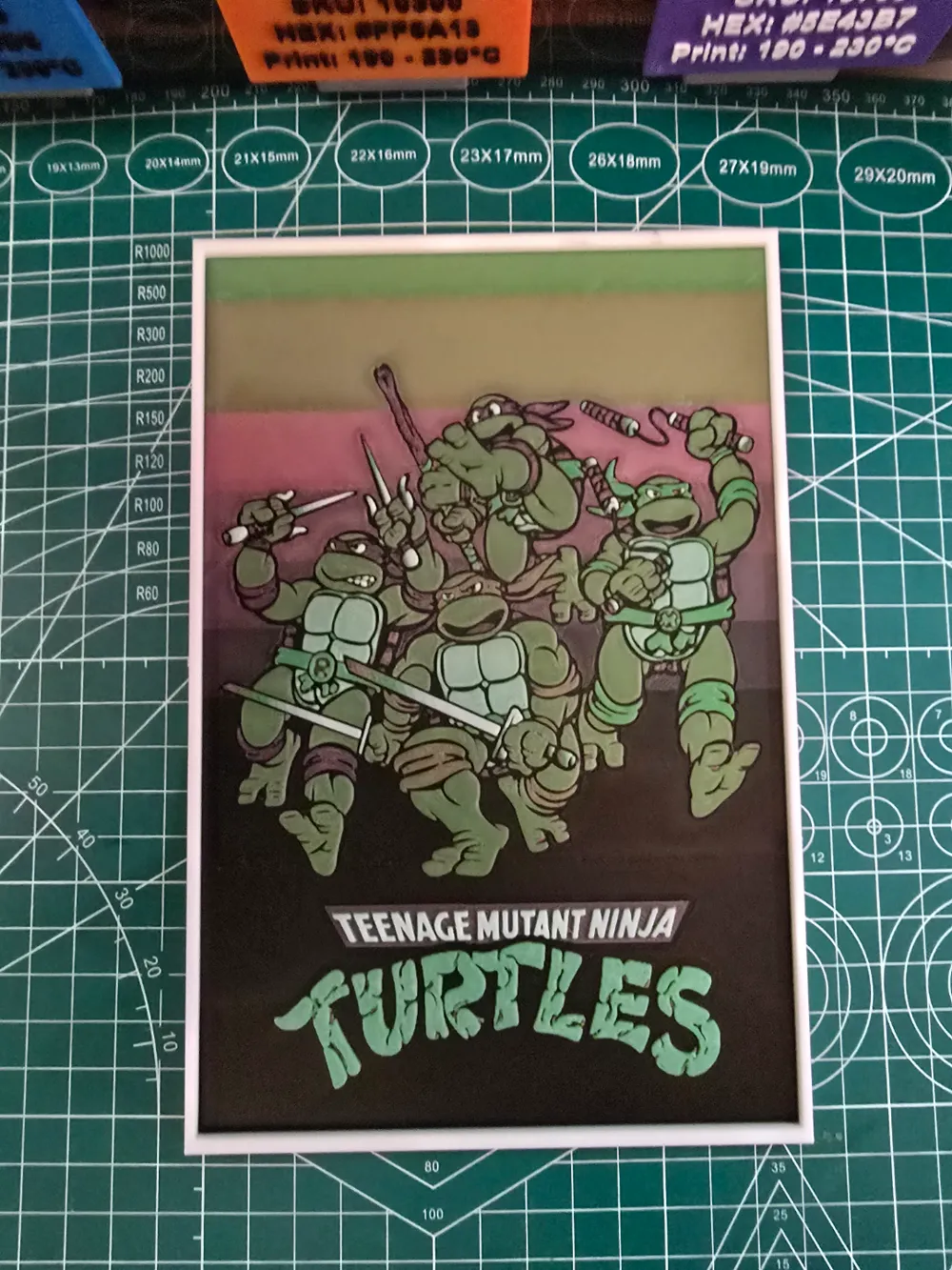 Teenage Mutant Ninja Turtles V2 Poster - Hueforge by Lumpy3D - MakerWorld