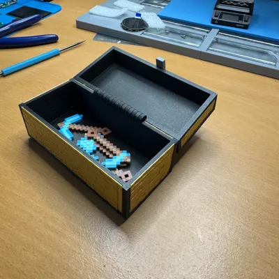 Minecraft Chest HD (Print in Place Hinge) by pauls_3d_things MakerWorld ...