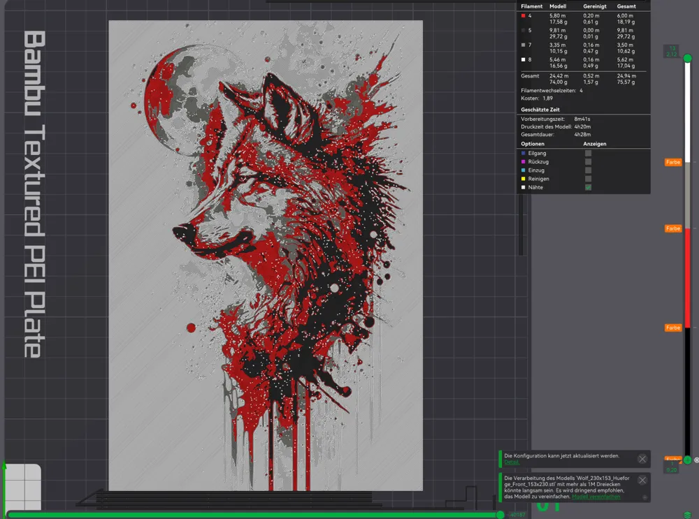Wolf Hueforge by Edelassi - MakerWorld