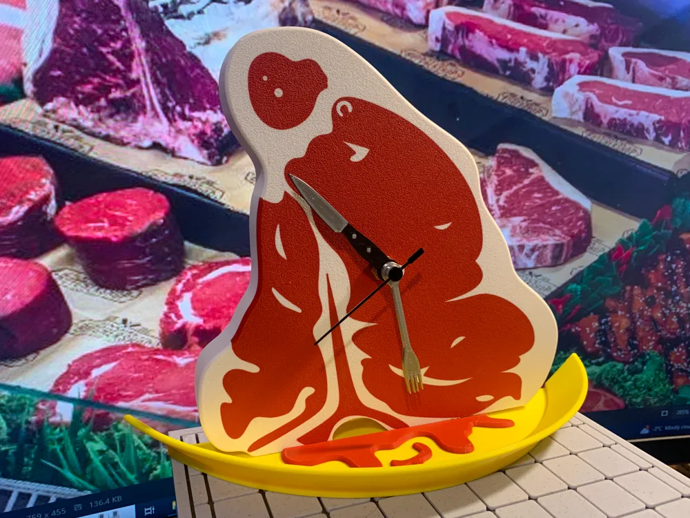 Meat Clock by Zzz3DSelkirk - MakerWorld