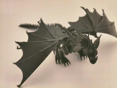 RainWing Dragon, minimal supports, wings of fire, MINI printable - Free ...