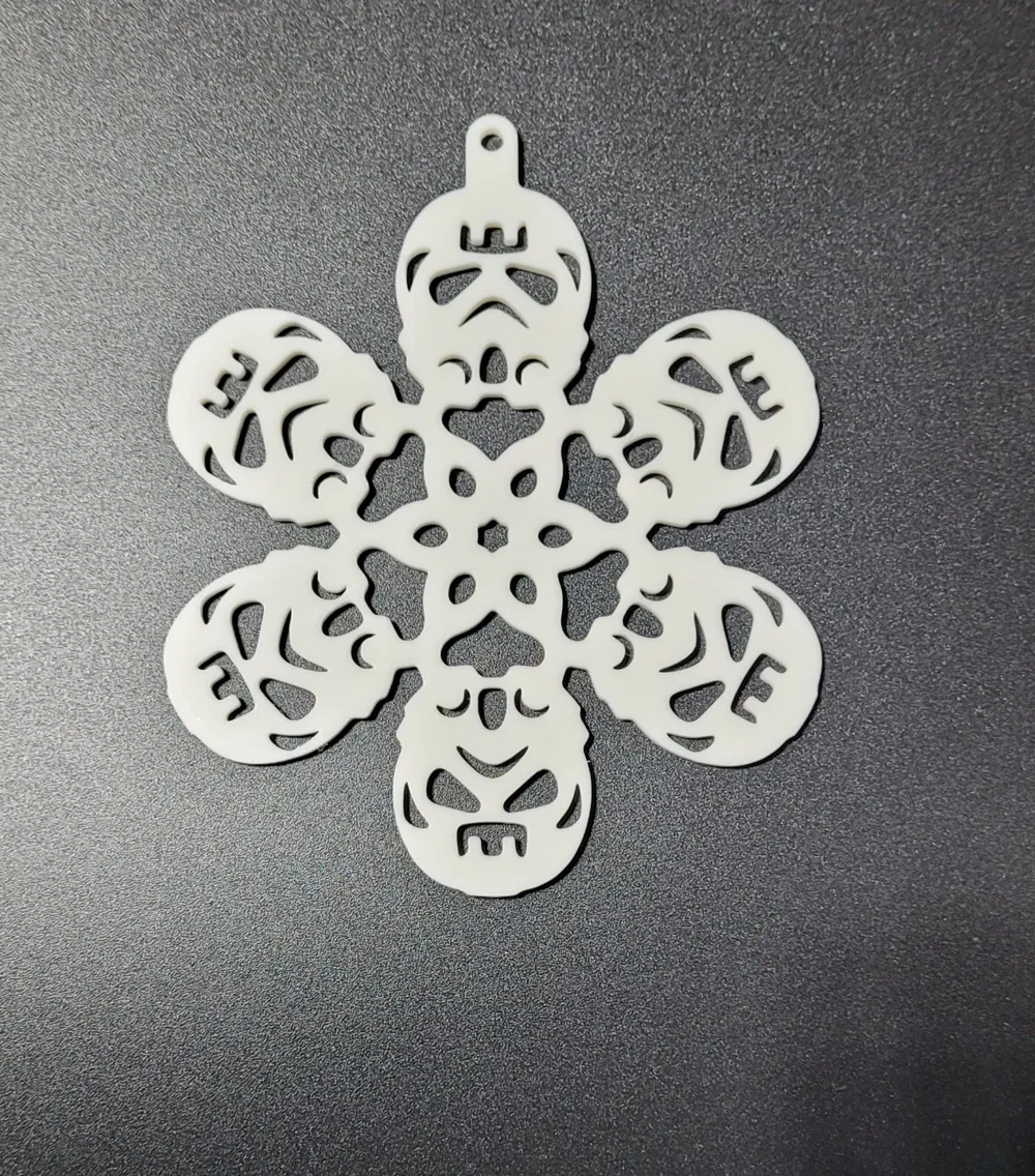 Tie Fighter Pilot Snowflake Ornament by Galactic Creations 3D - MakerWorld