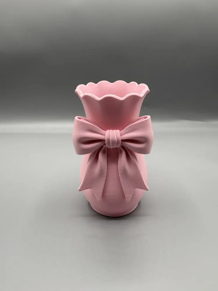 Coquette Bow Vase - Free 3D Print Model - MakerWorld
