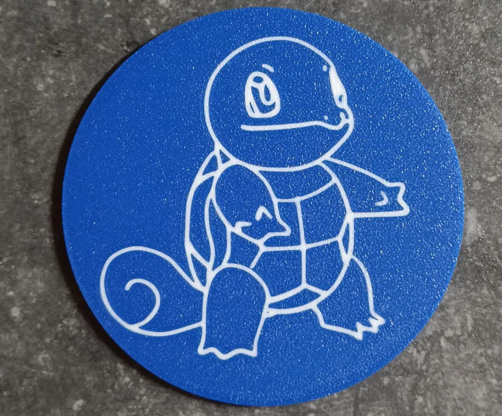 Pokémon Squirtle coaster - Free 3D Print Model - MakerWorld