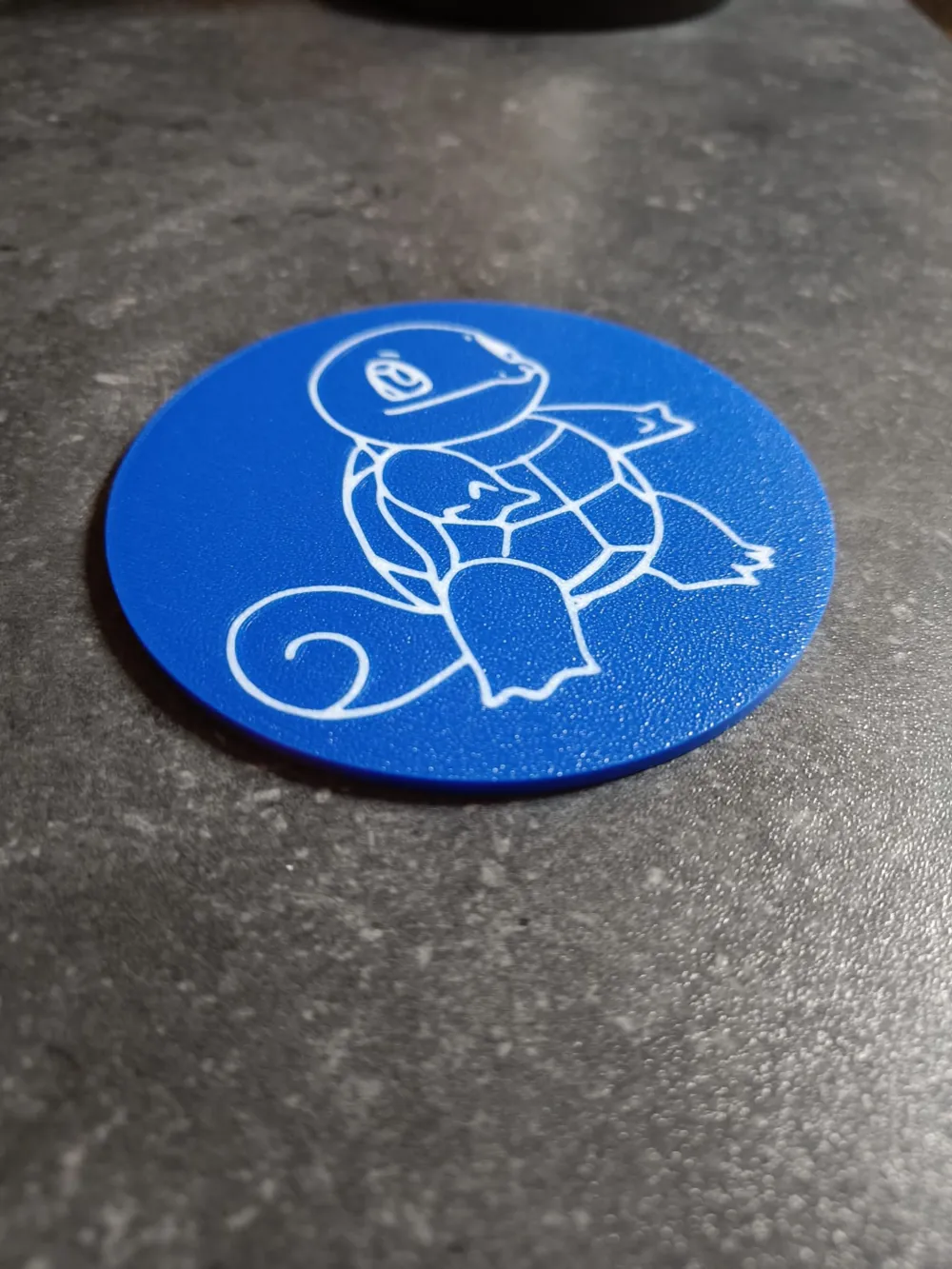 Pokémon Squirtle coaster - Free 3D Print Model - MakerWorld