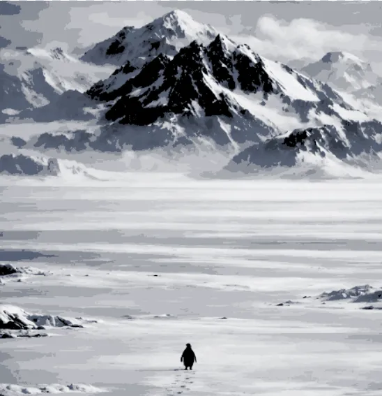 Pinguim Indo Para As Montanhas. Seja o Pinguim - Modelo gratuito para ...