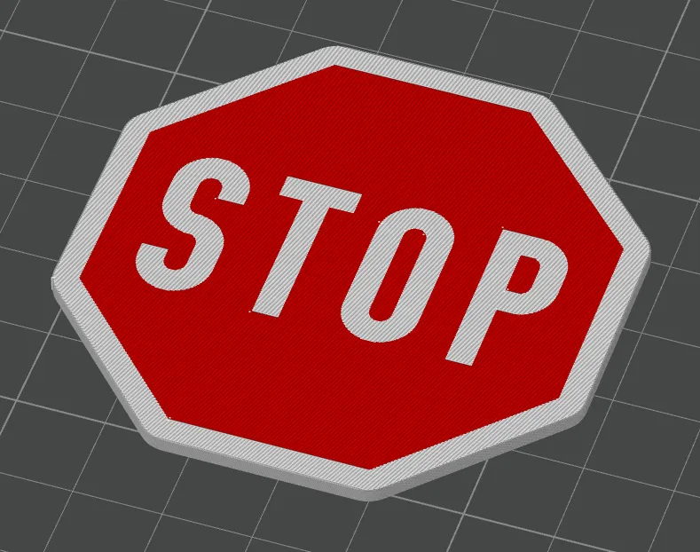 Stop Sign 60 mm by JakobF - MakerWorld