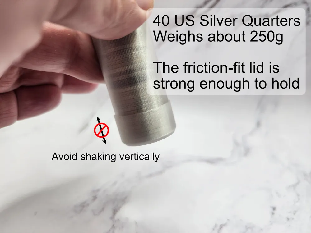 Simple Friction Fit Tube / Coin Tube [Parametric] by jaminv MakerWorld ...