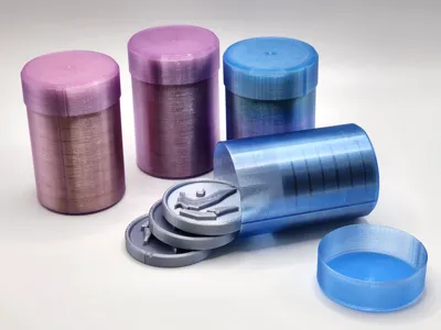 Simple Friction Fit Tube / Coin Tube [Parametric] by jaminv - MakerWorld