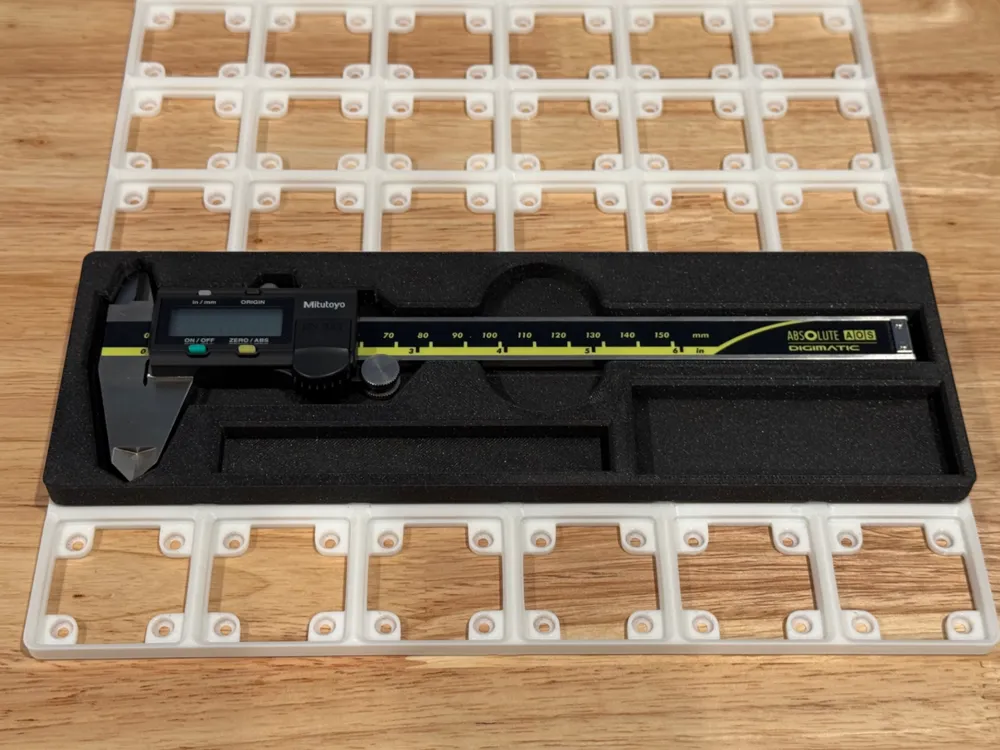 Low Profile Gridfinity 6" Caliper Tray v2 Remixed by Jun - MakerWorld