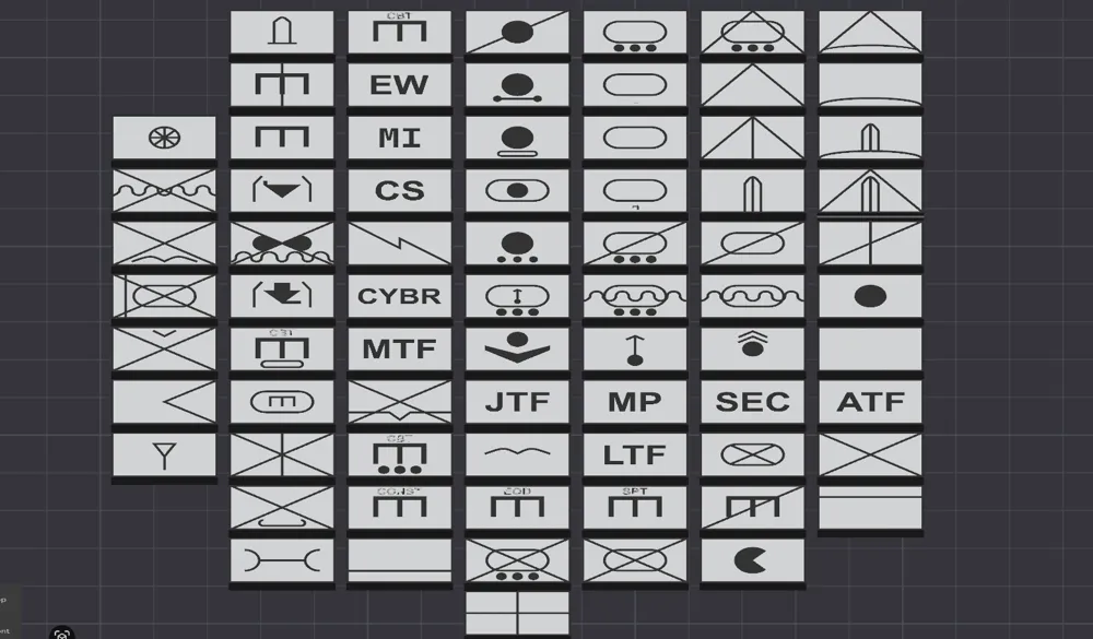 Military Symbology Tiles - Free 3D Print Model - MakerWorld