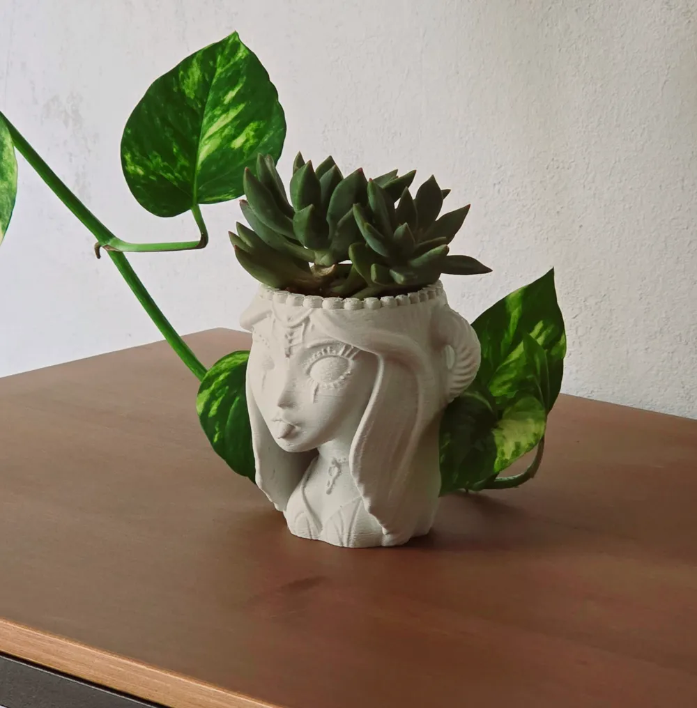 Gothic Girl Vase Pot For Succulents Plants by Robota MakerWorld ...