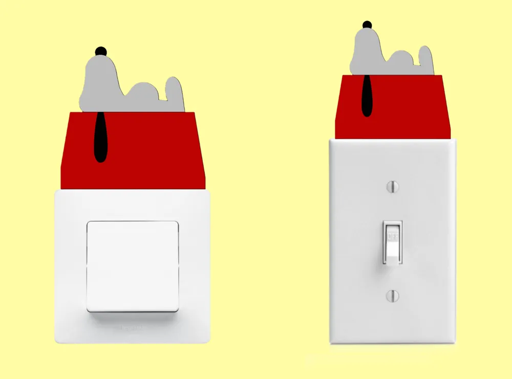Snoopy and his house light switch design by Ladamtla - MakerWorld