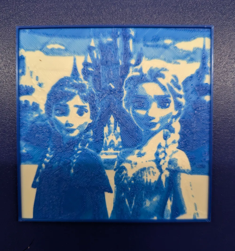 Lithophane - Frozen - Elsa and Anna's Castle by Snicklefritz MakerWorld ...