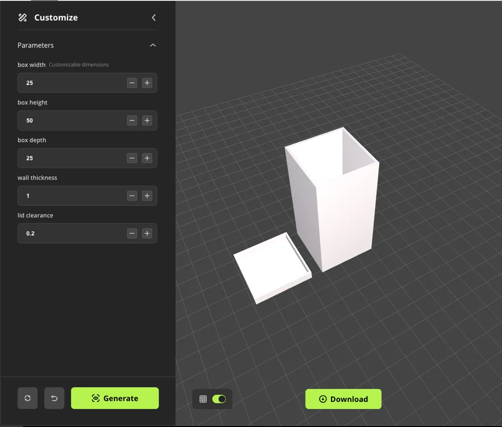 Parametric Miniature Shipping/Travel Box Generator by Dannn_3d MakerWorld: Download Free 3D Models