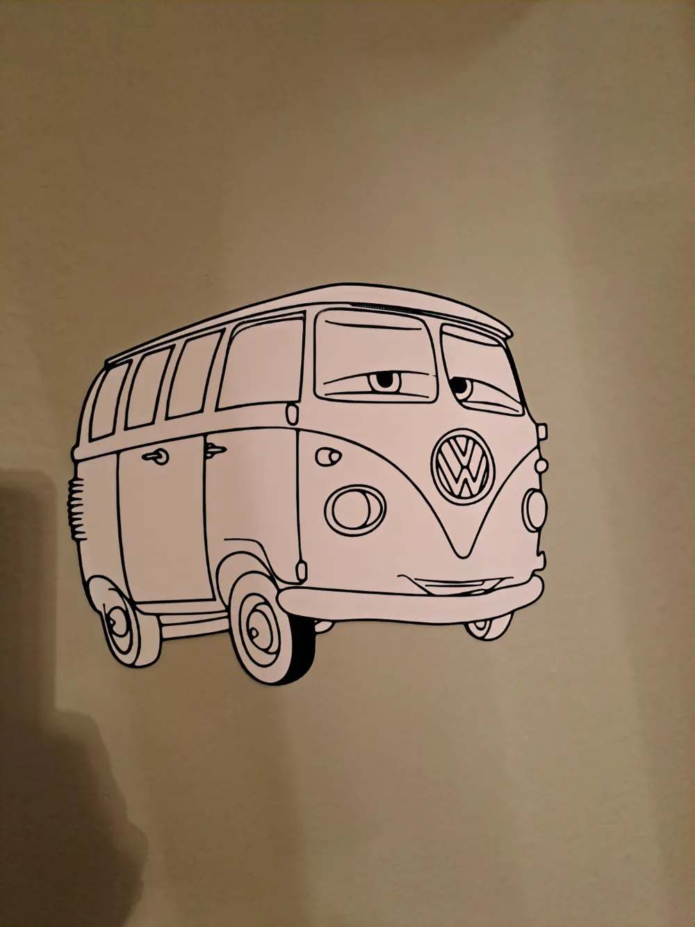 LINE ART VW BUS, WALL ART VW BUS, 2D ART VW BUS, ID BUZZ, VW ID BUZZ ...