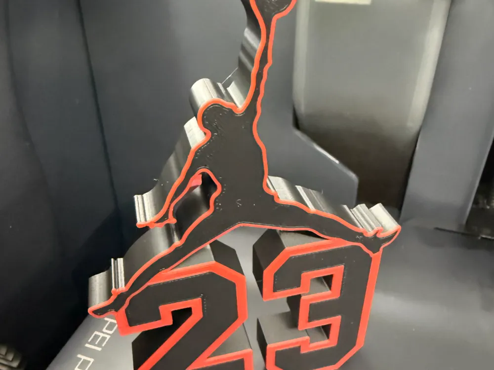 Jordan 23 jumpman logo - Free 3D Print Model - MakerWorld