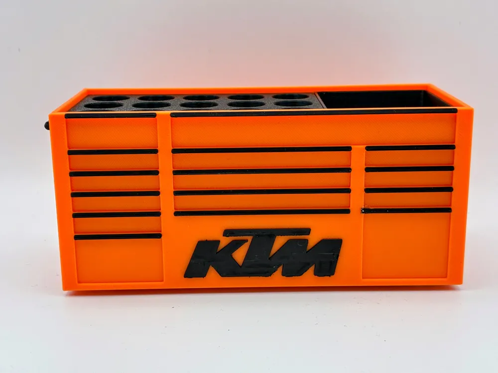 KTM motorcycle inspired desk toolbox organizer pen - Free 3D Print ...