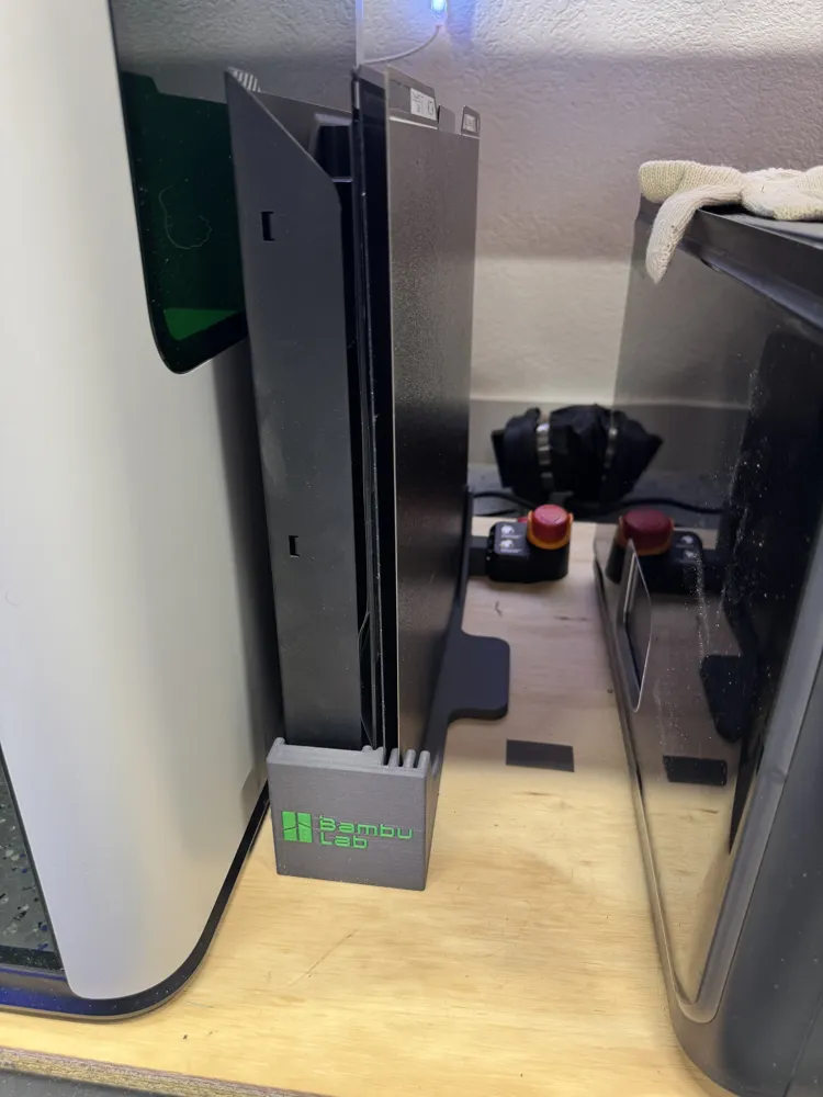 H2D/H2S Lazer Build Plate Stand with E-Stop Mount - Free 3D Print Model ...